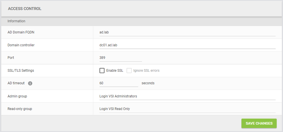 Configuring Active Directory Authentication – Login VSI