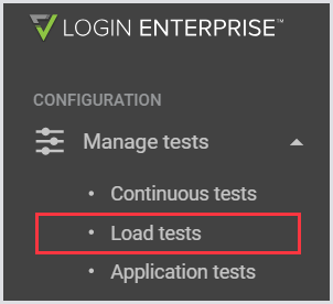 Manage Tests: Load Testing – Login VSI