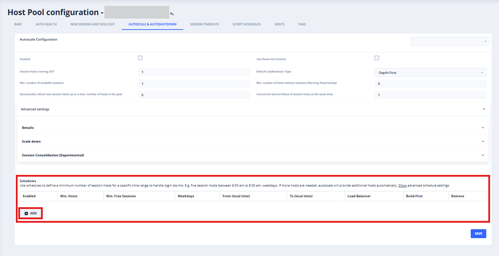 Autoscaling – Login VSI